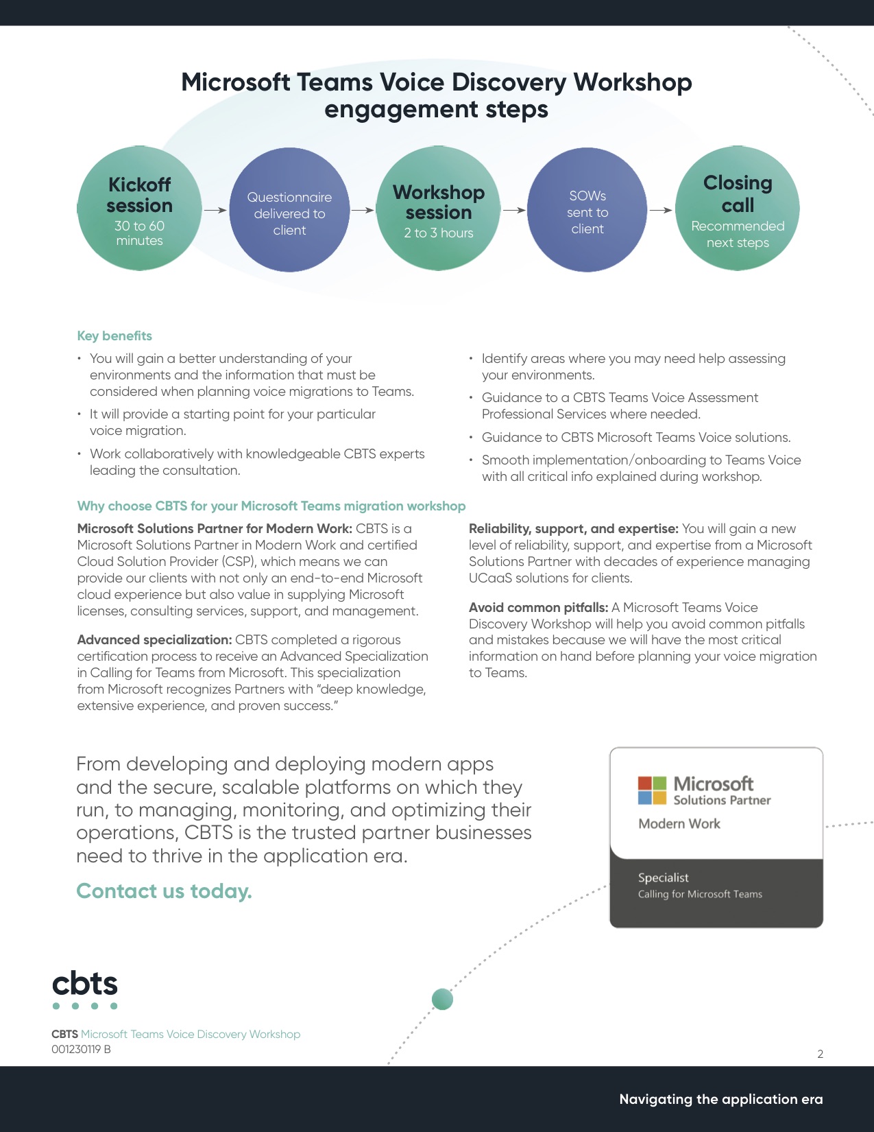 CBTS is offering a FREE Microsoft Teams Voice Discovery Workshop